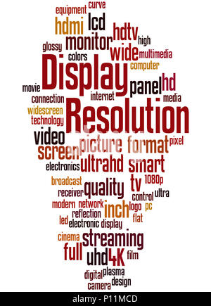 Display Resolution, word cloud concept on white background Stock Photo ...