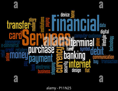 Financial Services, word cloud concept on white background Stock Photo ...