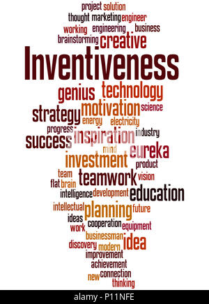 Inventiveness, word cloud concept on white background Stock Photo - Alamy