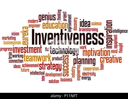 Inventiveness, word cloud concept on white background Stock Photo - Alamy
