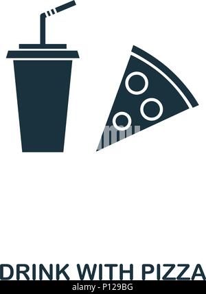 Fast food monochrome icons in set collection for design.Food from semi ...