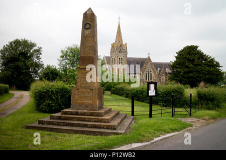 The war memorial, Lower Shuckburgh, Warwickshire, England, UK Stock ...