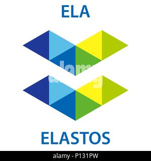 Elastos Coin cryptocurrency blockchain icon. Virtual electronic ...