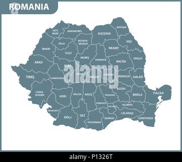 Constanta City (Republic of Romania) map vector illustration, scribble ...
