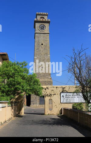 Clock Tower at Historic Galle Fort Stock Photo - Alamy