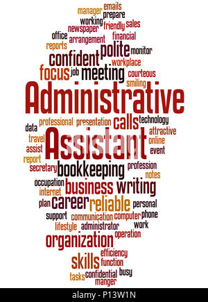 Administrative Assistant, word cloud concept on white background Stock ...