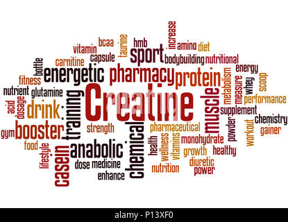 Creatine, word cloud concept on white background Stock Photo - Alamy