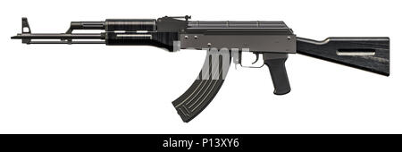 Assault rifle side view. Isolated. 3D Rendering Stock Photo - Alamy