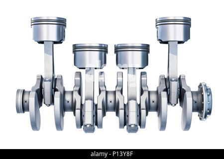 engine piston side view isolated on white background Stock Photo - Alamy