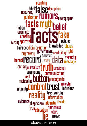 Facts, word cloud concept on white background Stock Photo - Alamy