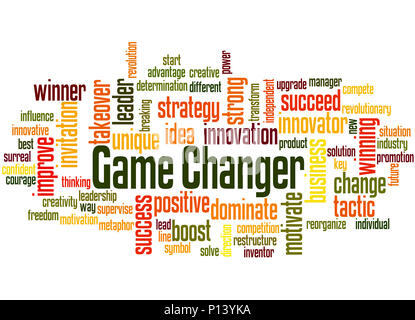 Game Changer, word cloud concept on white background Stock Photo - Alamy