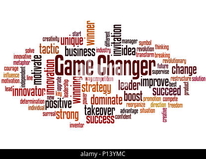 Game Changer, word cloud concept on white background Stock Photo - Alamy