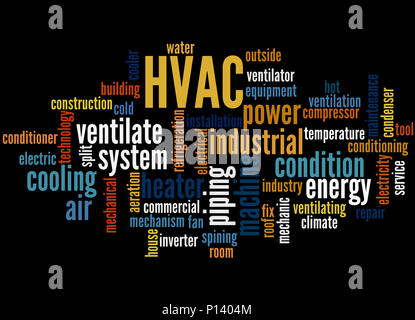 HVAC, word cloud concept on white background Stock Photo - Alamy