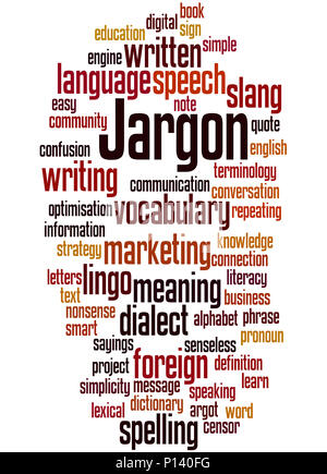 Jargon, word cloud concept on white background Stock Photo - Alamy