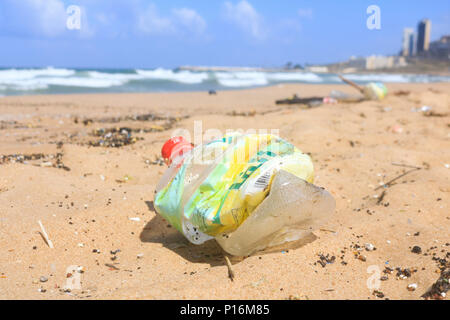 Beirut Lebanon, 11th June 2018. Beirut beaches and Lebanon coast suffer ...