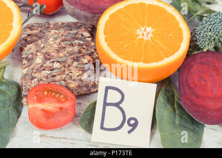Nutritious products containing vitamin B9, natural sources of minerals ...