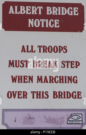 Notice All troops must break step when marching over this bridge Sign ...