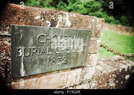 The 19th century cholera burial ground cemetery in York, Yorkshire UK ...