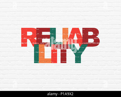 Business concept: Reliability on wall background Stock Photo - Alamy