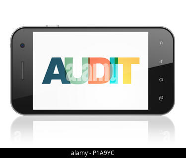Business concept: Smartphone with Audit on display Stock Photo - Alamy