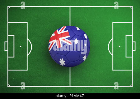 Composite image of football in australia colours Stock Photo - Alamy