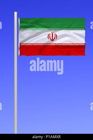 Flag of Iran, Flagge von Iran Stock Photo - Alamy