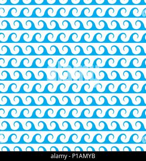 Waves seamless vector pattern. Typical egyptian, assyrian and greek ...