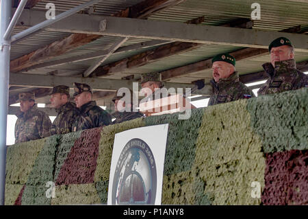 A Slovak general speaks at the opening ceremony of Slovak Shield 2018 ...