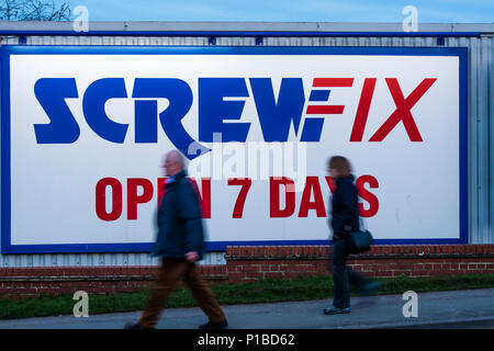 Screwfix builders merchants and hardware company logo sign UK Stock ...