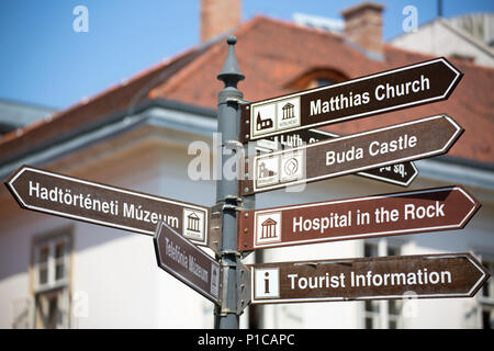 Budapest Hungary Hungarian road signs parking zone meters one way Stock ...