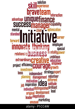 Initiative, word cloud concept on white background Stock Photo - Alamy