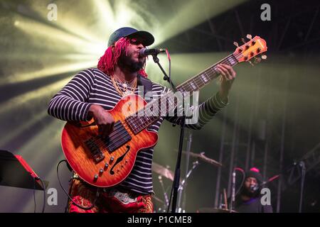 Thundercat (Stephen Lee Bruner) during the Outside Lands Music Festival ...