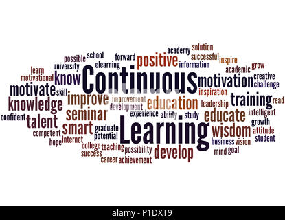 Continuous Learning, word cloud concept on white background Stock Photo ...