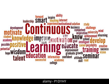 Learning, word cloud concept on white background Stock Photo - Alamy
