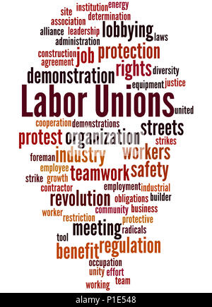 Labor unions, word cloud concept on white background Stock Photo - Alamy