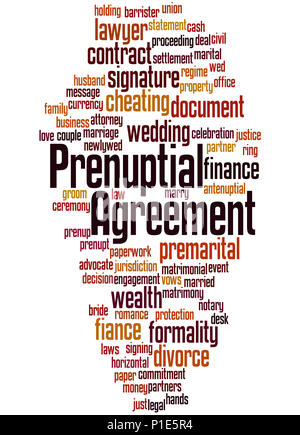 Prenuptial Agreement, word cloud concept on white background Stock ...