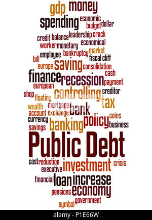 Public debt, word cloud concept on white background Stock Photo - Alamy