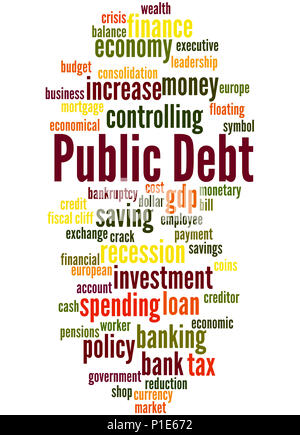 Public debt, word cloud concept on white background Stock Photo - Alamy