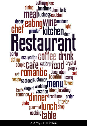Restaurant, word cloud concept on white background Stock Photo - Alamy