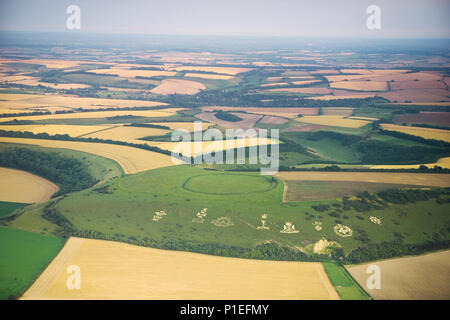 The Fovant Badges and Chiselbury Iron Age Fort, Wiltshire, England, UK ...