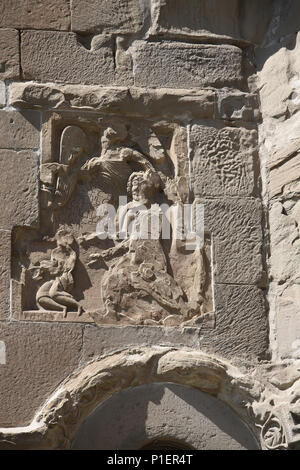 detail of the church in Jvari Monastery, a Georgian Orthodox monastery ...