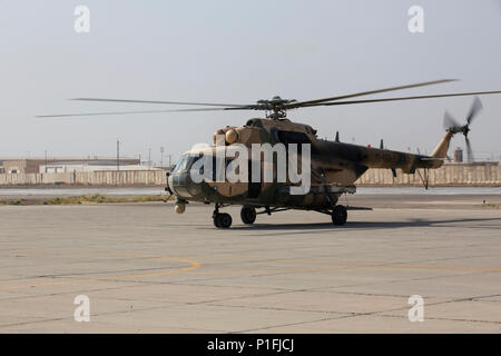 An Iraqi Mi-17 helicopter prepares to land during aircraft ...