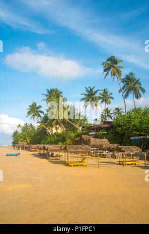 Sri Lanka, Southern Province, Ahangama, Aerial view of rocky shore of ...