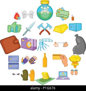Oversight icons set, cartoon style Stock Vector Image & Art - Alamy