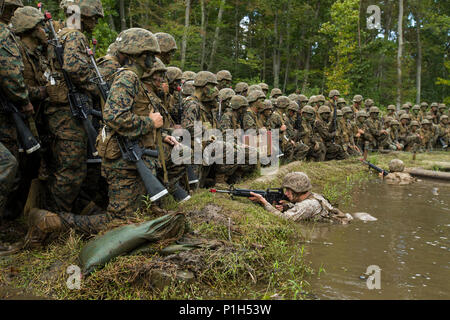 U.S. Marine Corps tactics instructors with the Officer Candidate School ...