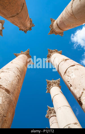 Artemis Temple Corinthian Pillars in the Ancient Roman City of Gerasa ...