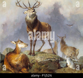 Landseer Sir Edwin Henry - Scene in Chillingham Perk - Portrait of Lord Ossulston (Death of the ...