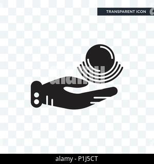 Telekinesis vector icon isolated on transparent background, Telekinesis ...