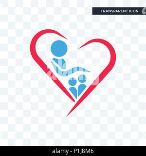 Isolated vector hands logo. Orphanage emblem. Family sign. Children ...
