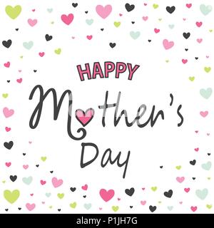 Greeting card to Happy Mother's Day. Mom with phone holding on the back ...